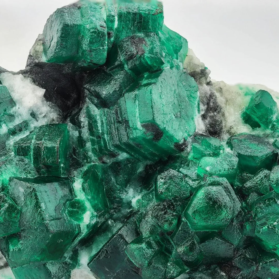 Buy Exquisite Emerald Crystals on Calcite Matrix from Afghanistan-201g ...