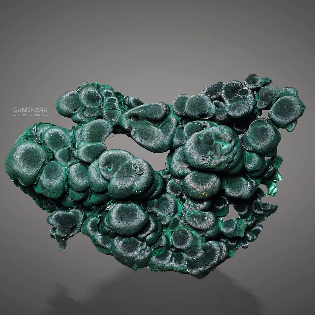 291 Grams Alien Eye Malachite Cluster Specimen | Gandhara Gems